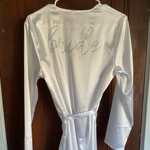 La SENZA | Intimates & Sleepwear | Silk Rhinestone Bride Robe | Poshmark
